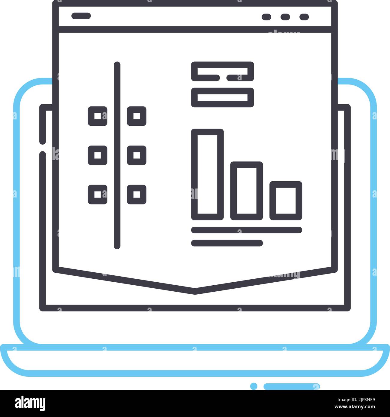 admin panel line icon, outline symbol, vector illustration, concept ...