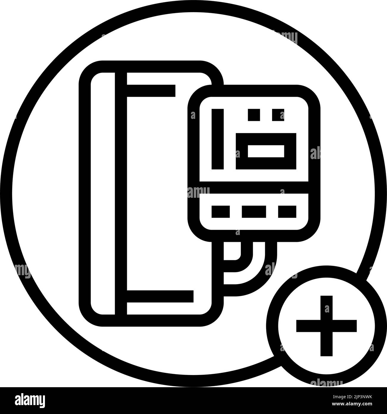 blood pressure health check line icon vector illustration Stock Vector ...