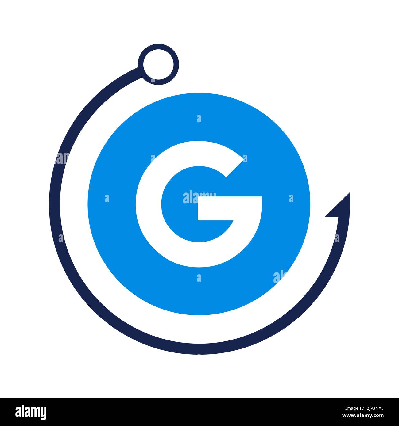 Letter G Fishing Logo Design Template. Fishing Club Logo On Letter G ...