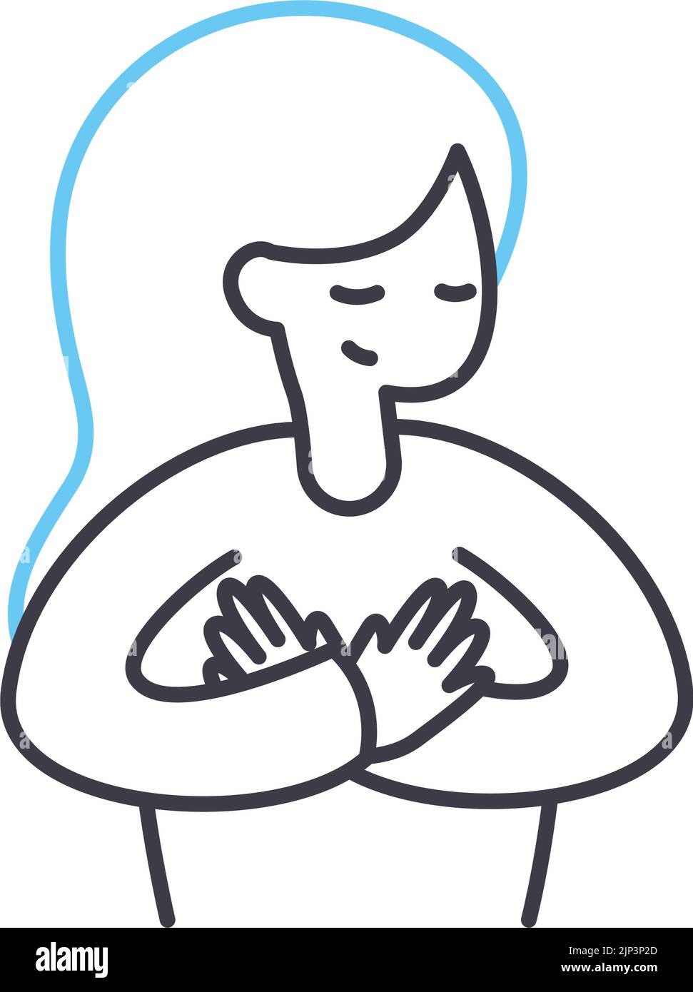 acceptance line icon, outline symbol, vector illustration, concept sign ...