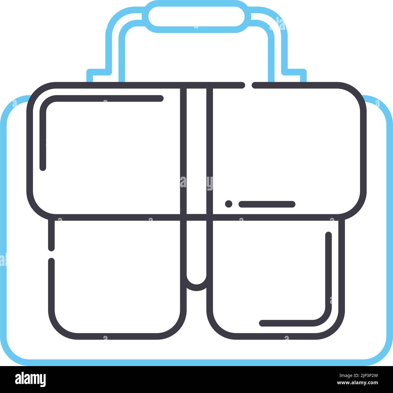 business bag line icon, outline symbol, vector illustration, concept ...