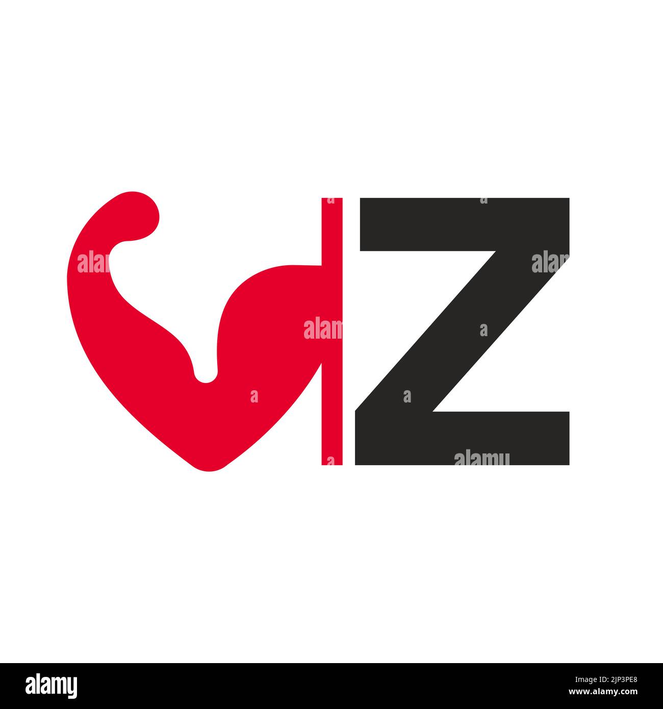 Letter Z Fitness Logo Design. Healthy Arm Body Builder Logo Design ...