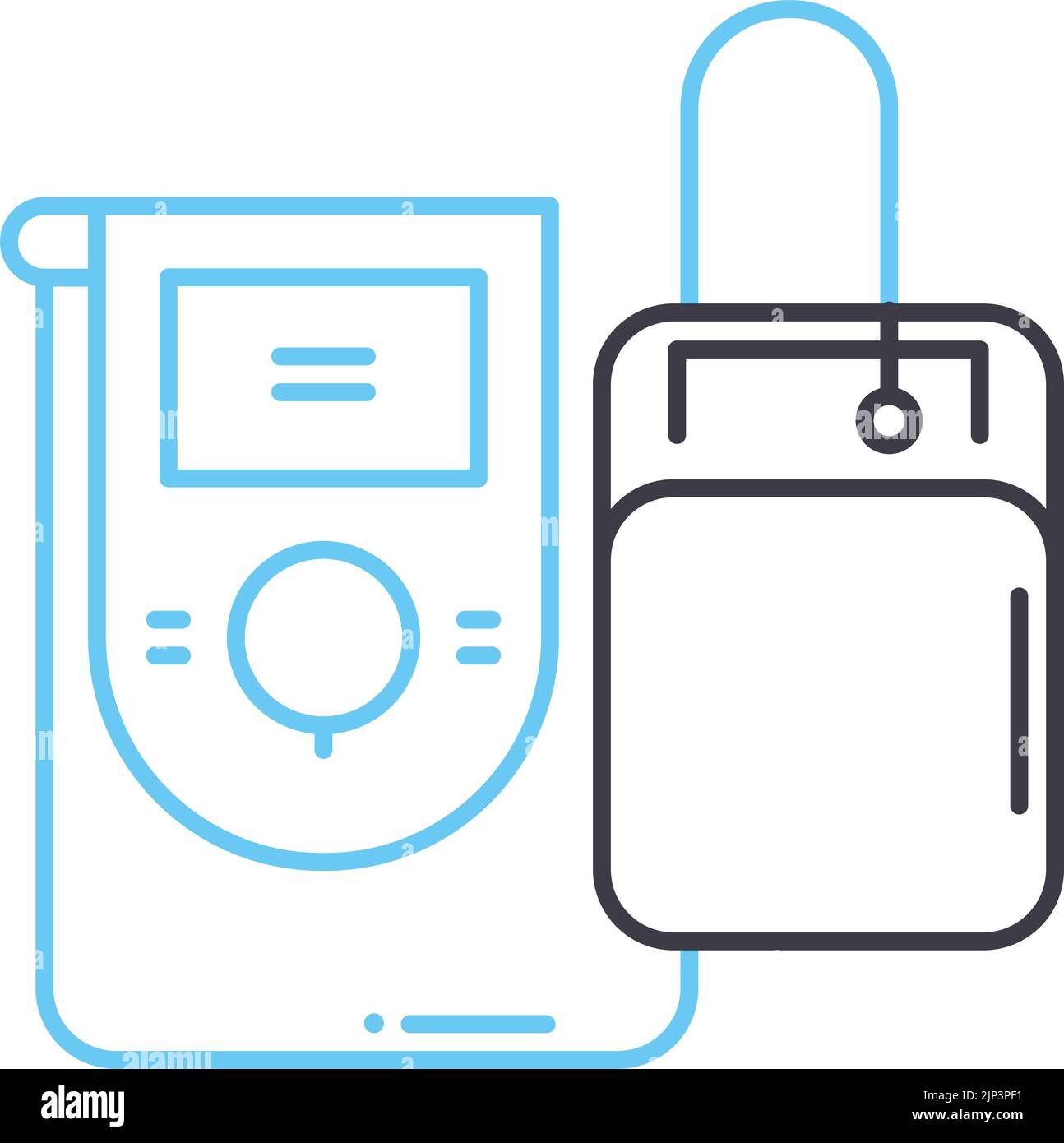 blood pressure meter line icon, outline symbol, vector illustration ...