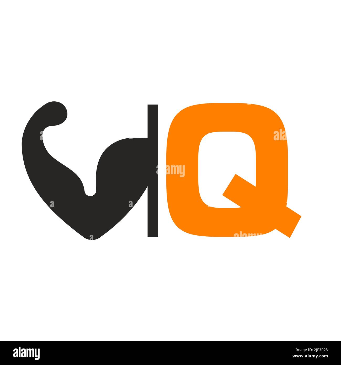 Letter Q Fitness Logo Design. Healthy Arm Body Builder Logo Design ...