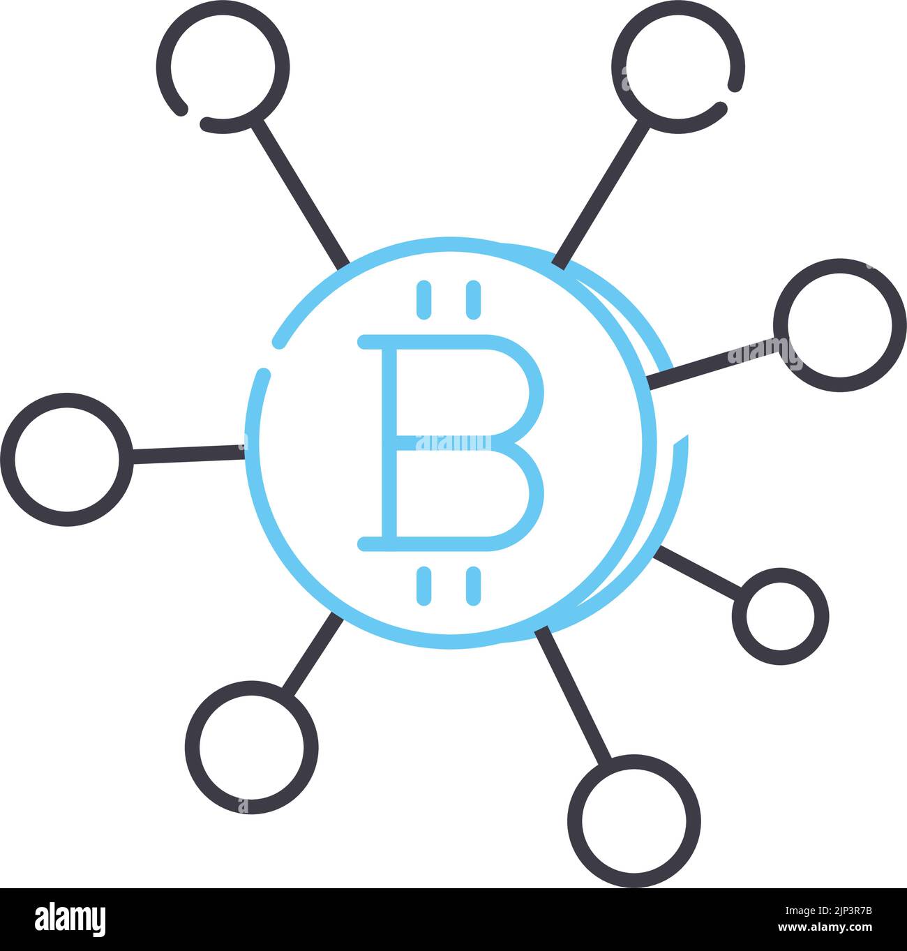 black chain line icon, outline symbol, vector illustration, concept ...