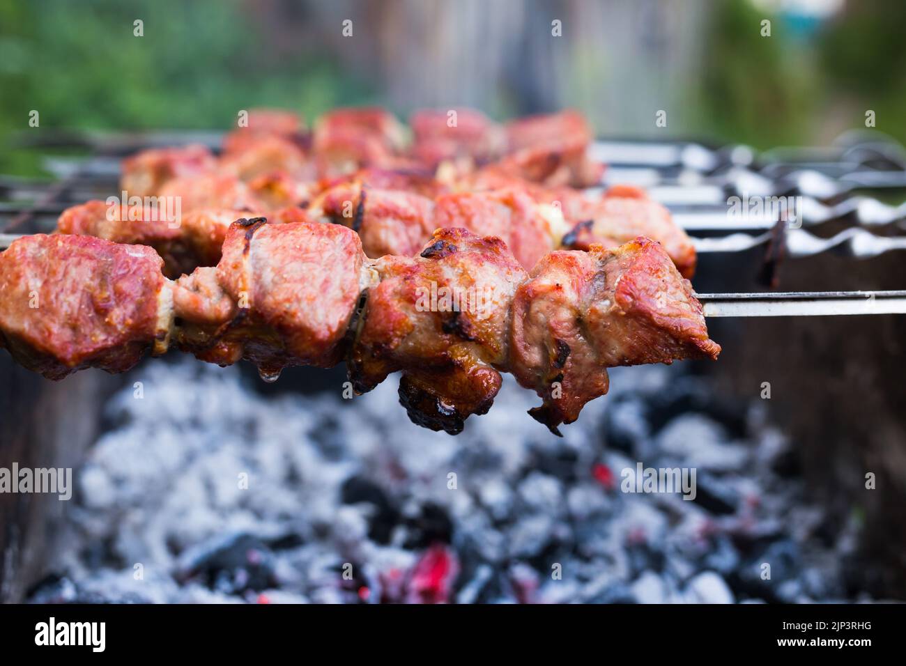 Closeup traditional shish kebab fried hi-res stock photography and ...