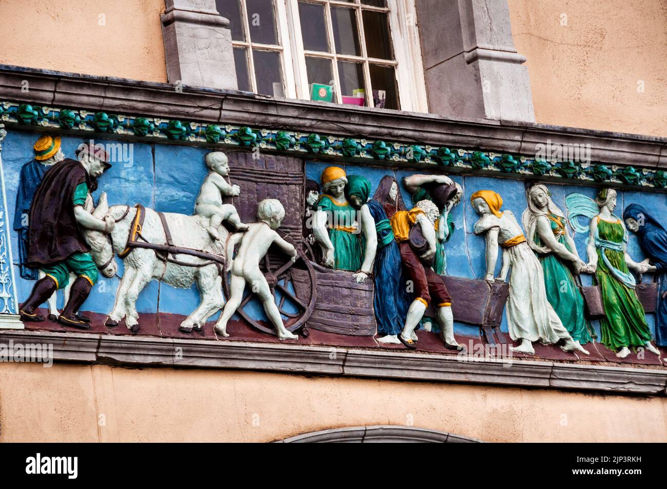 Bas-relief sculpture friezes on Sunlight Chambers in Dublin, Ireland ...