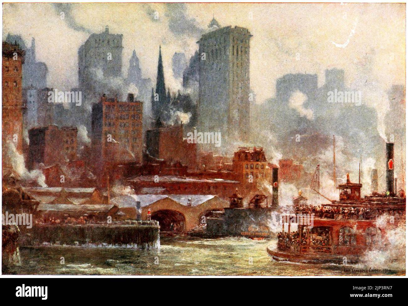 The Ferries, New York, by Colin Campbell Cooper Stock Photo - Alamy