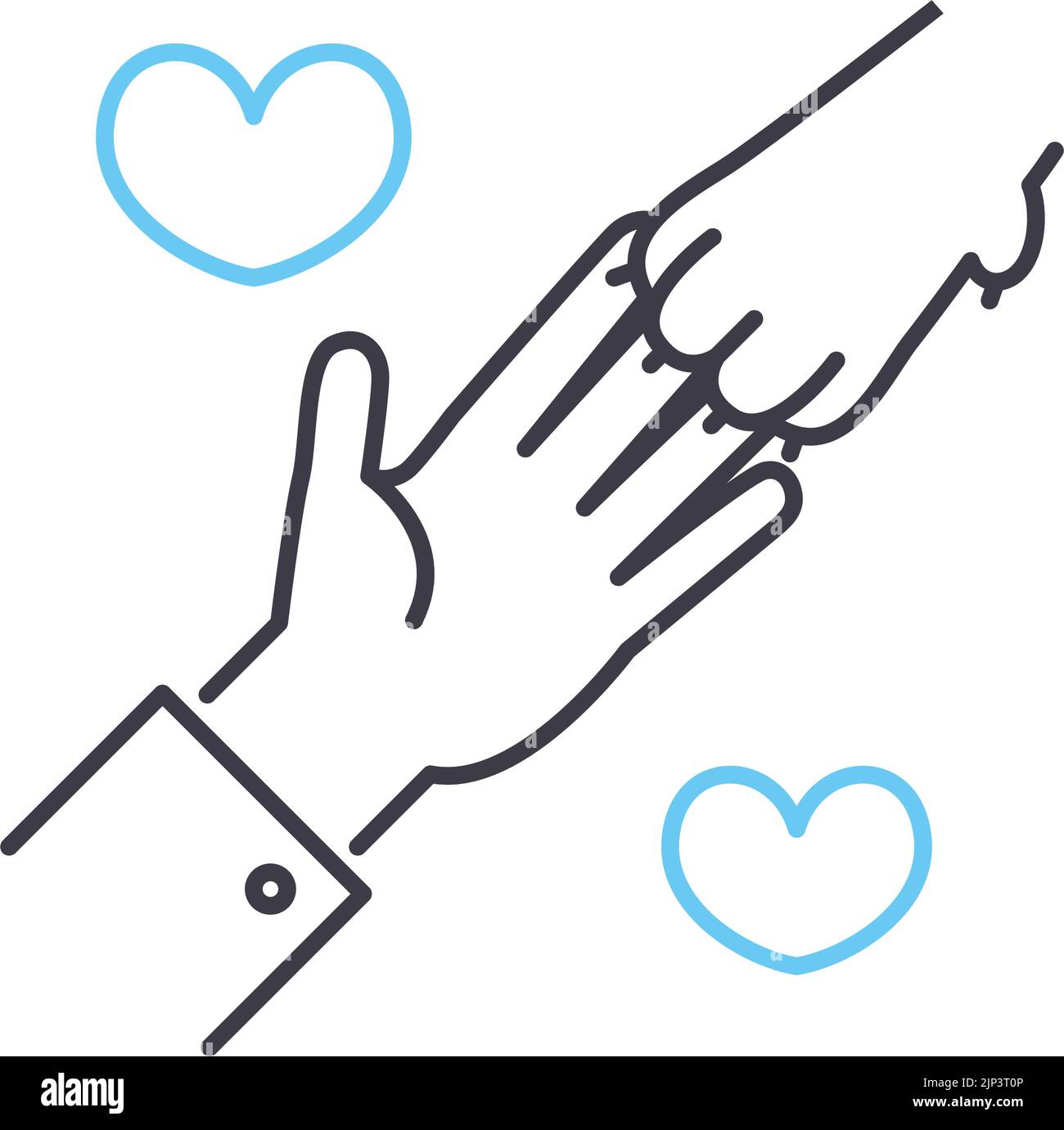 animals help line icon, outline symbol, vector illustration, concept ...