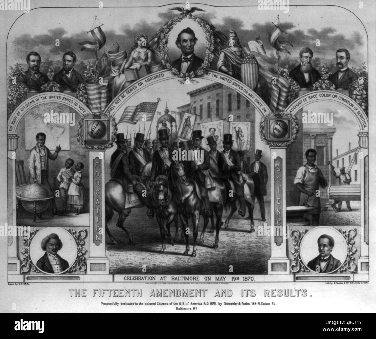 The Fifteenth Amendment and its results Stock Photo - Alamy