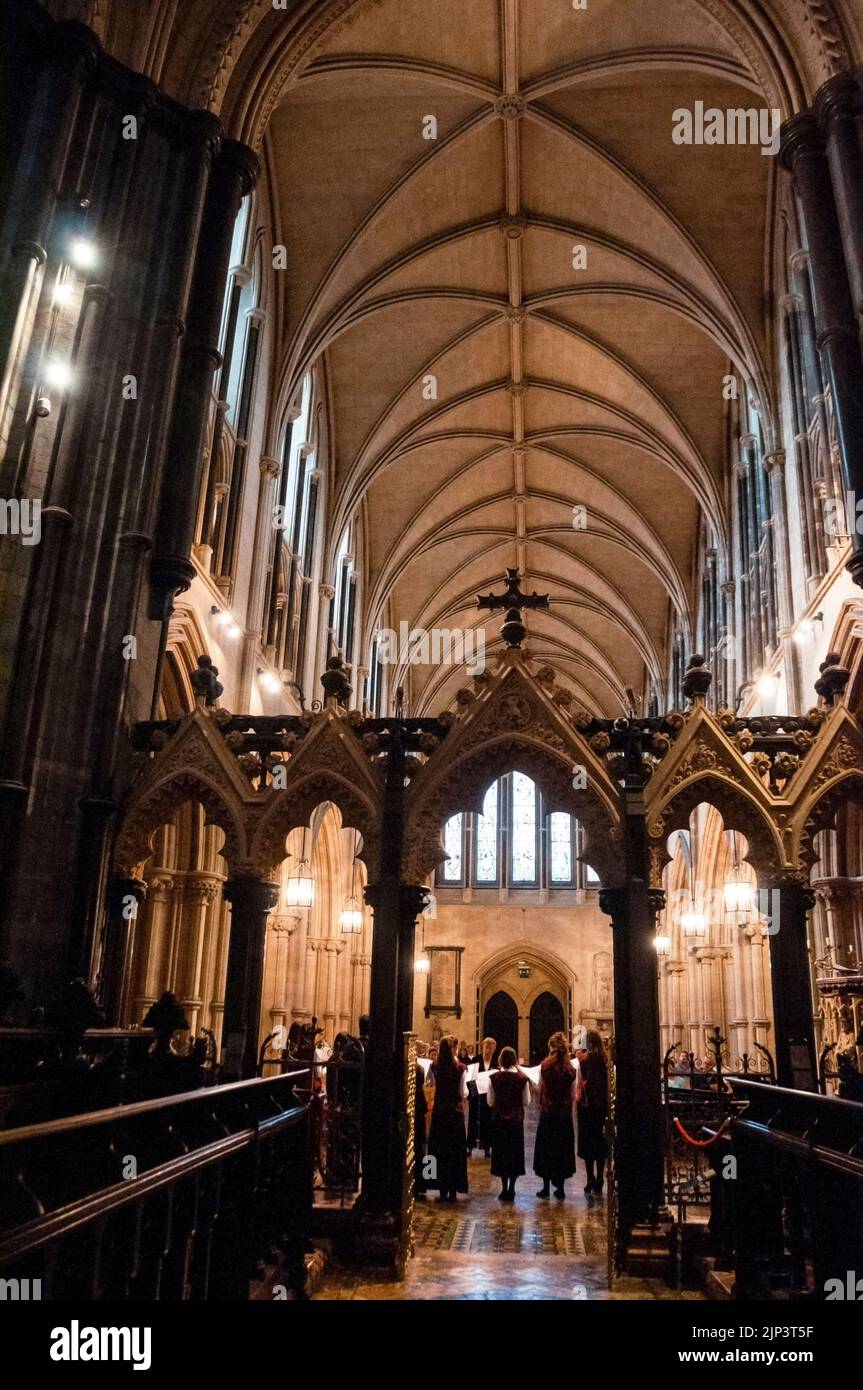 Rood screen or ornate partition is a common feature in late medieval ...