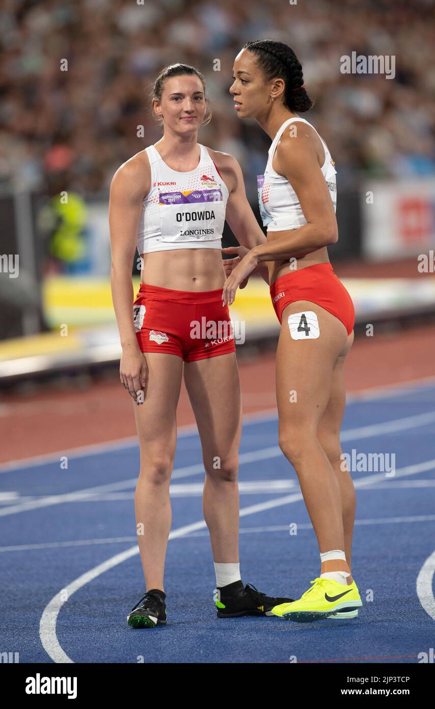 Jade O'Dowda and Katarina Johnson-Thompson of England competing in the ...