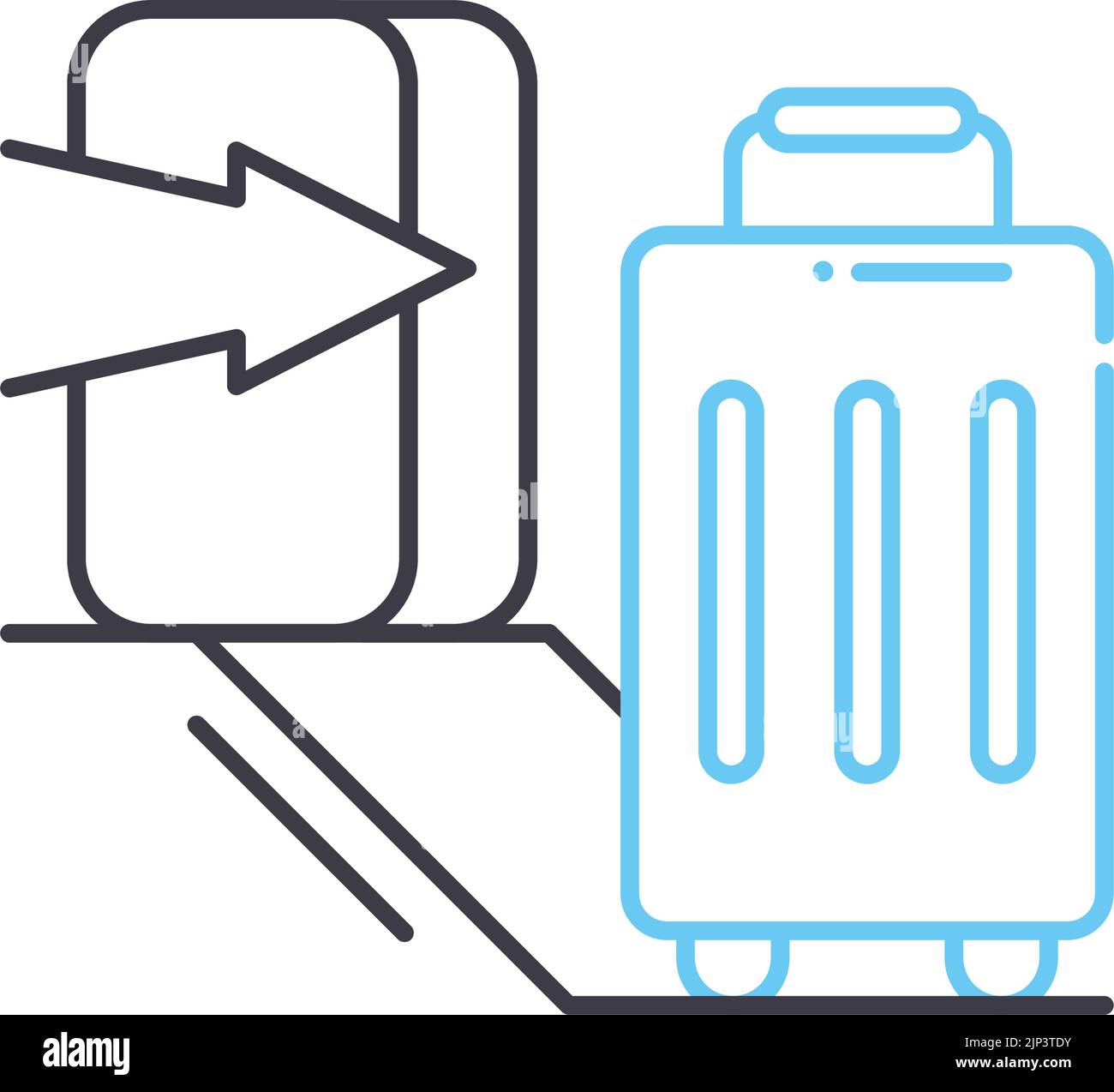 business class line icon, outline symbol, vector illustration, concept ...