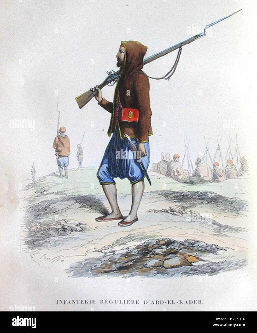 The first Algerian Resistance Infantry around 1832-1847 Stock Photo - Alamy