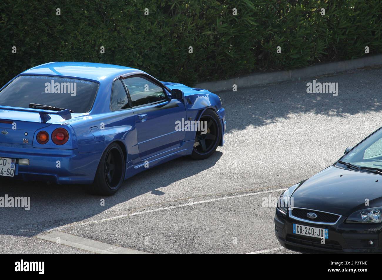 A blue classic Nissan Skyline GT-R Stock Photo - Alamy
