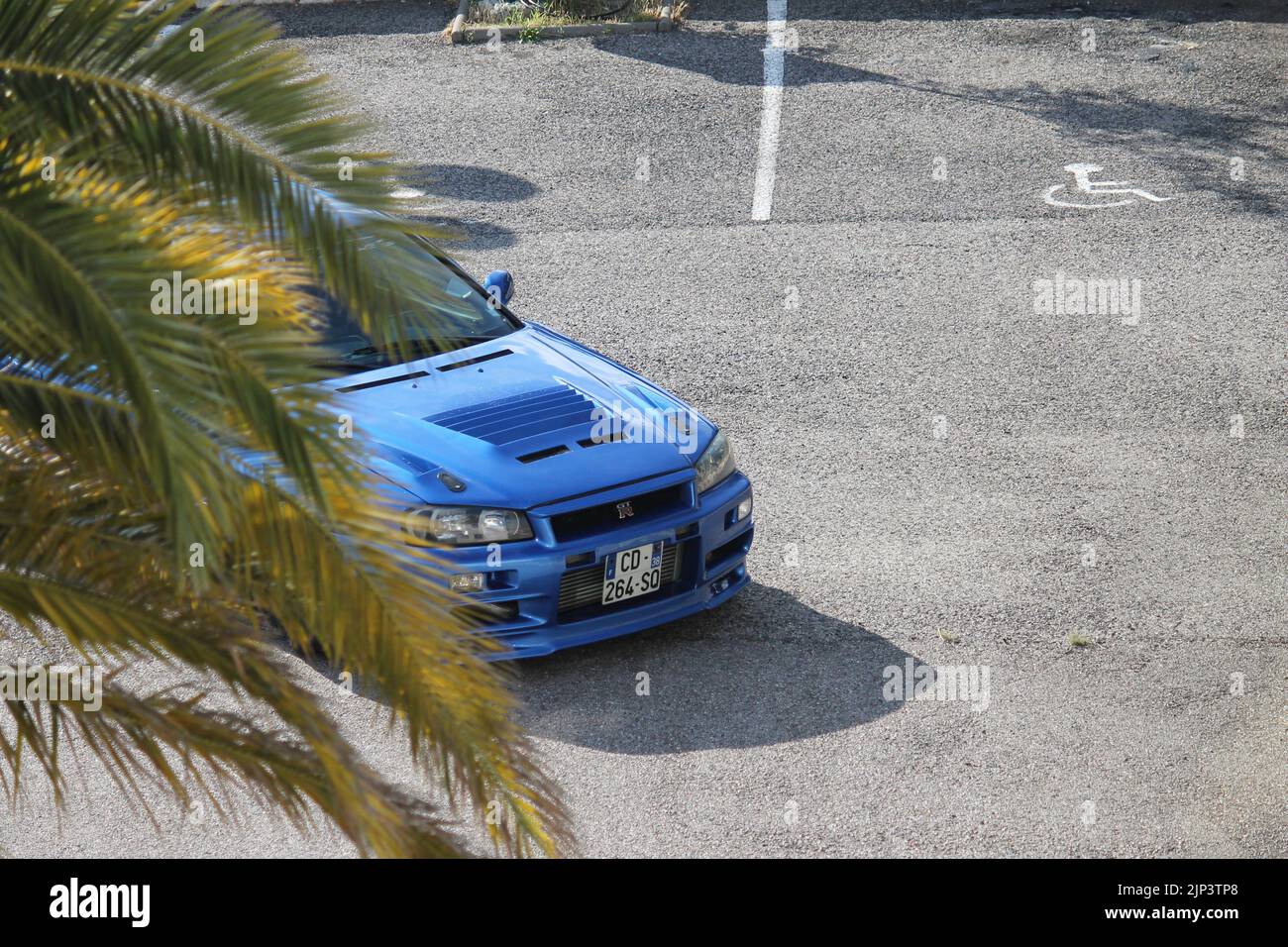 A blue classic Nissan Skyline GT-R Stock Photo - Alamy