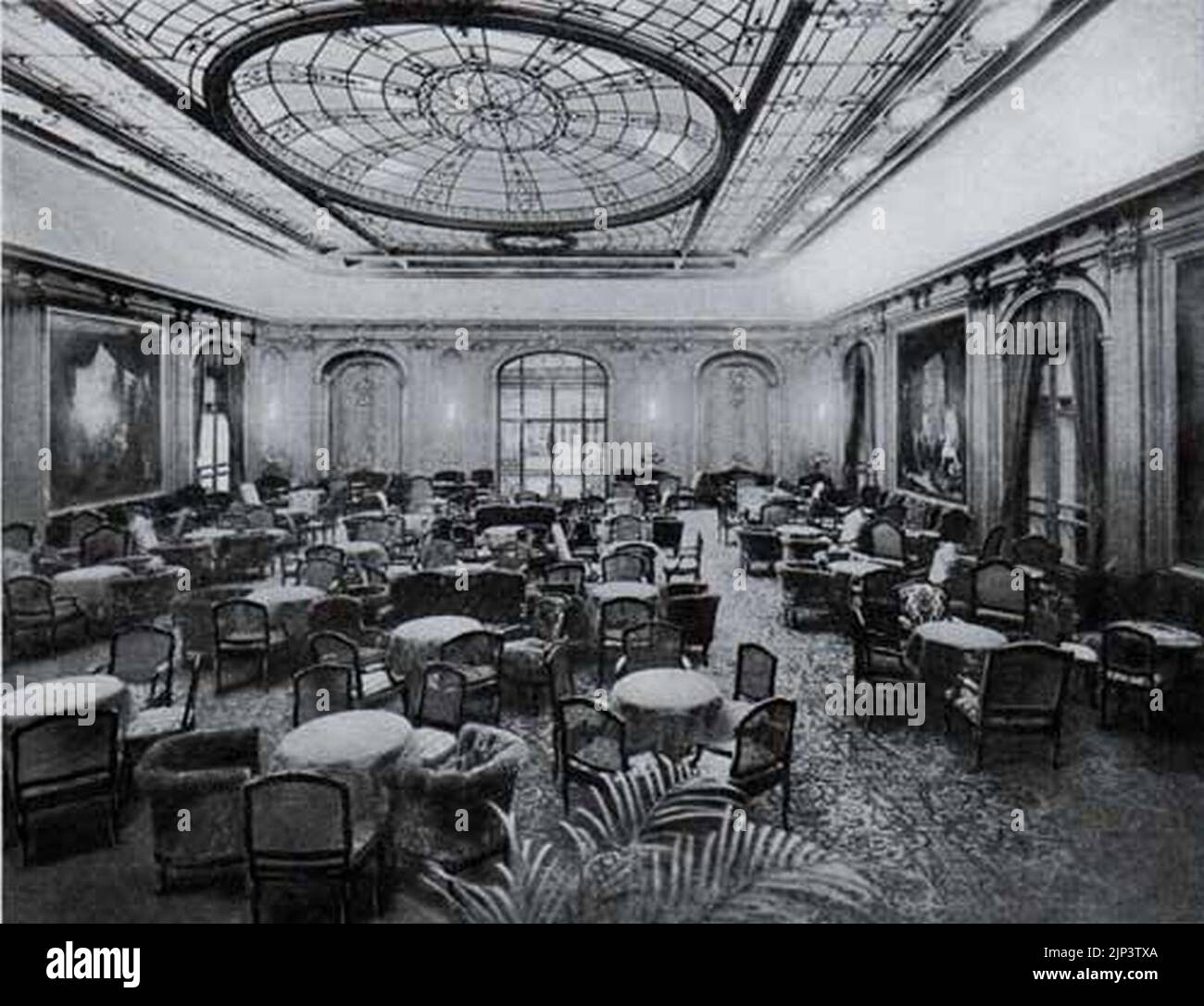 The First Class Social Hall of the SS Leviathan Stock Photo - Alamy