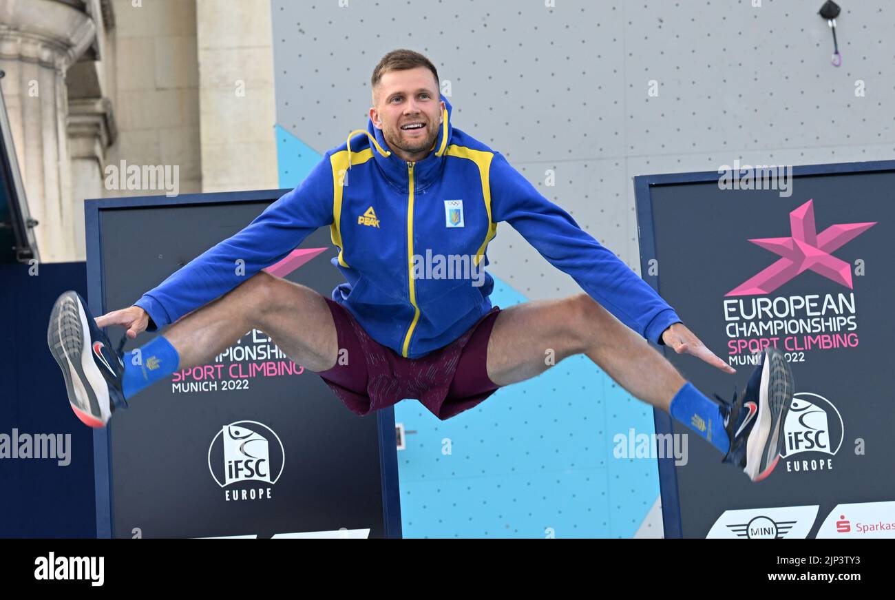 Munich, Germany. 15th Aug, 2022. European Championships, European Championship, Climbing, Speed ...