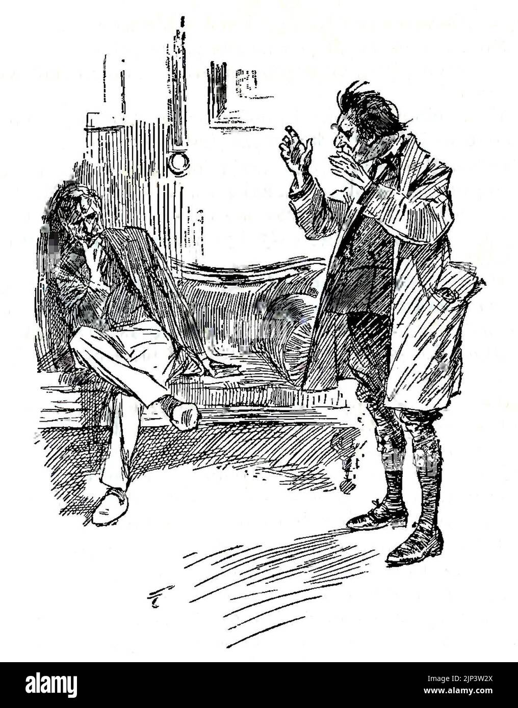 The First Men In The Moon by Claude Shepperson 02a Stock Photo - Alamy