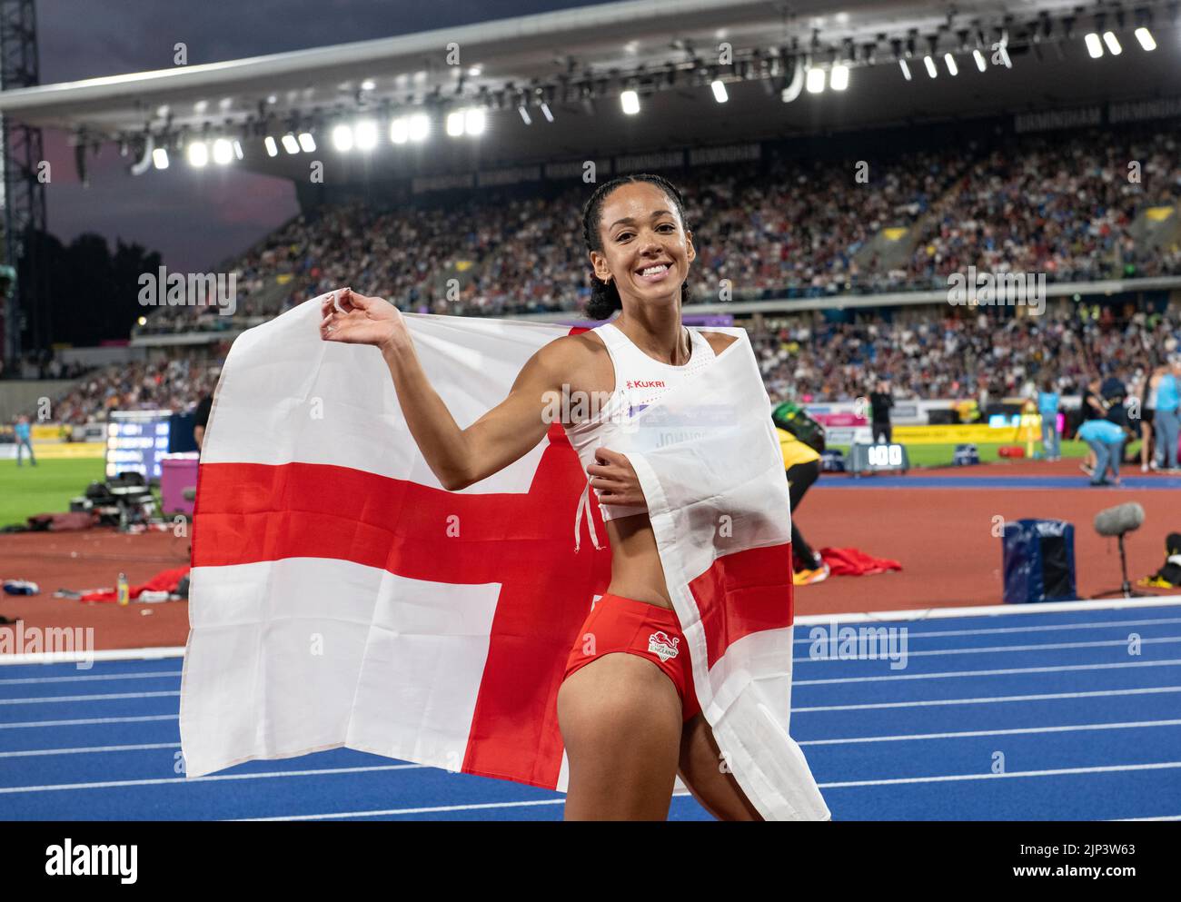 Katarina Johnson-Thompson of England competing in the women's 800m ...