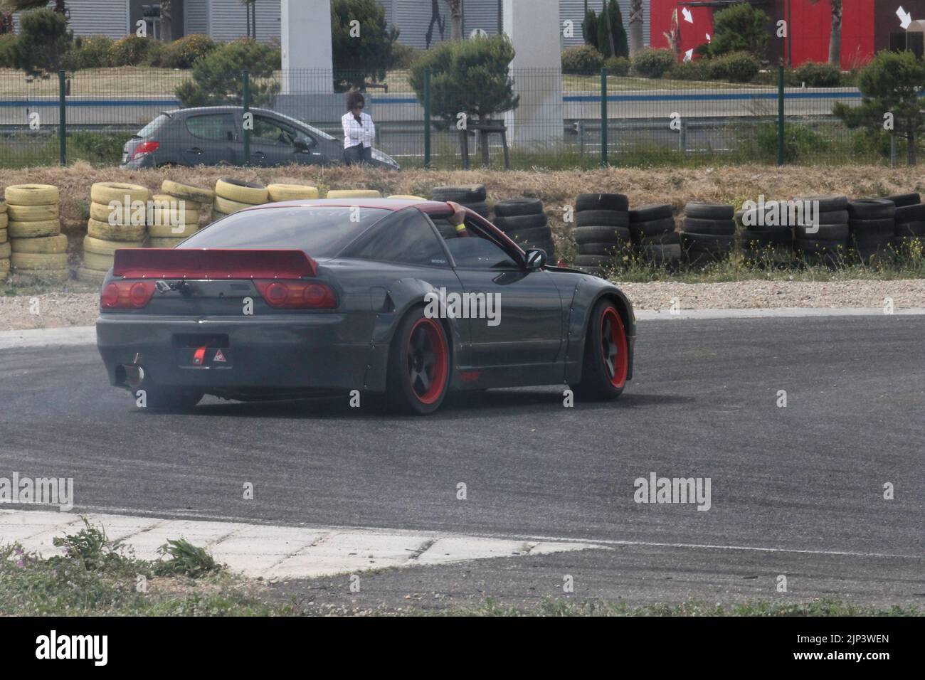 The trunk of a drifting custom japan black car Stock Photo - Alamy