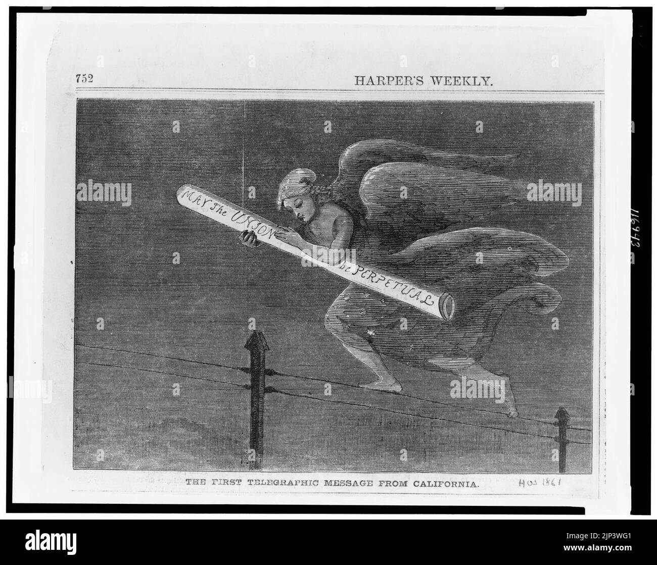 The first telegraphic message from California Stock Photo - Alamy