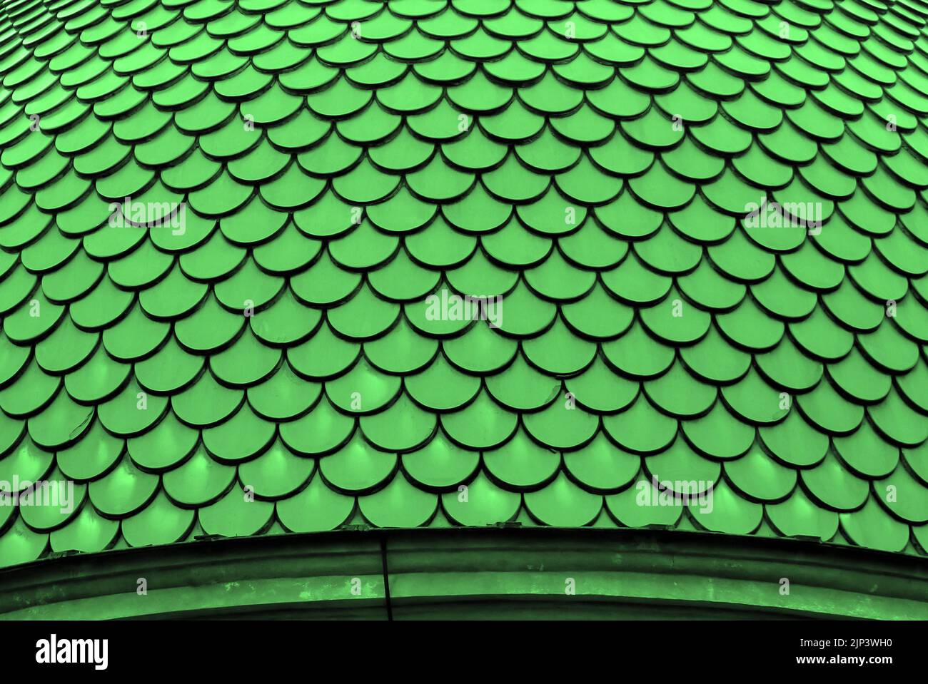 Old dome roof with green metal pattern background Stock Photo - Alamy