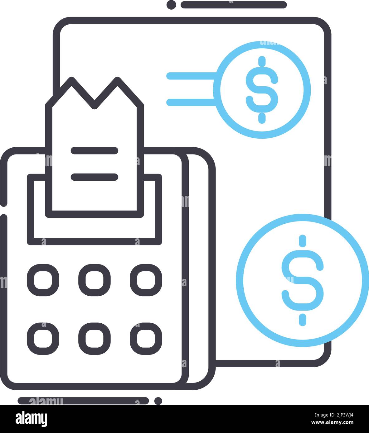 account management line icon, outline symbol, vector illustration ...
