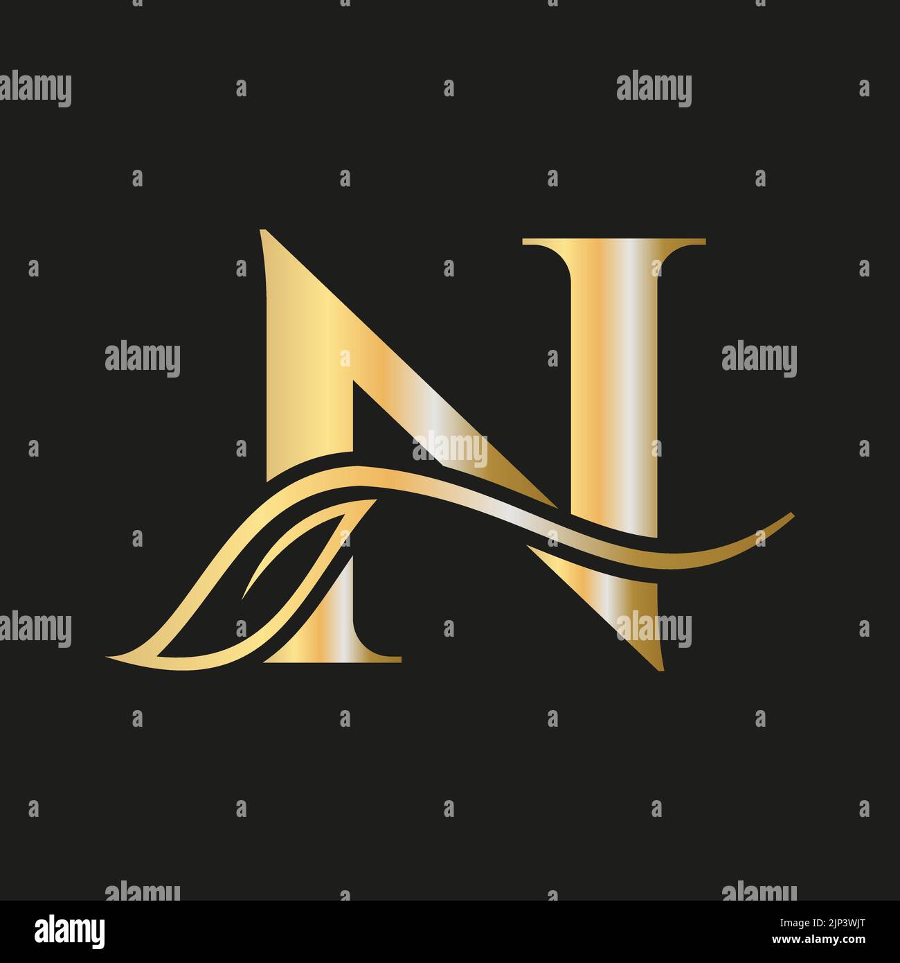 Letter n flower logo Stock Vector Images - Alamy