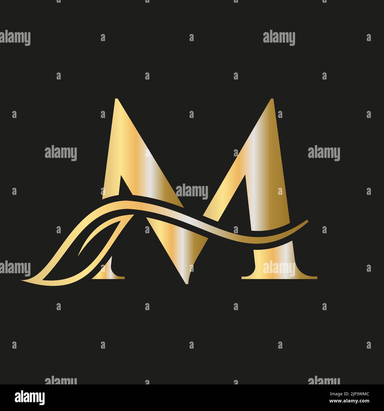 Letter M Beauty Flower Luxury Logo with Creative Concept Elegant ...