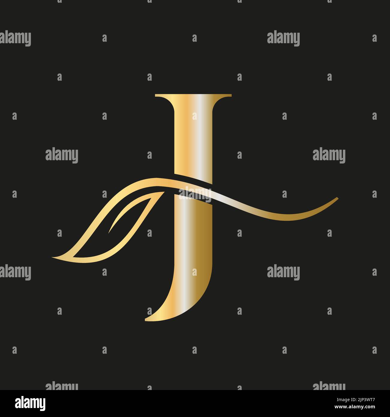 Letter J Beauty Flower Luxury Logo with Creative Concept Elegant ...