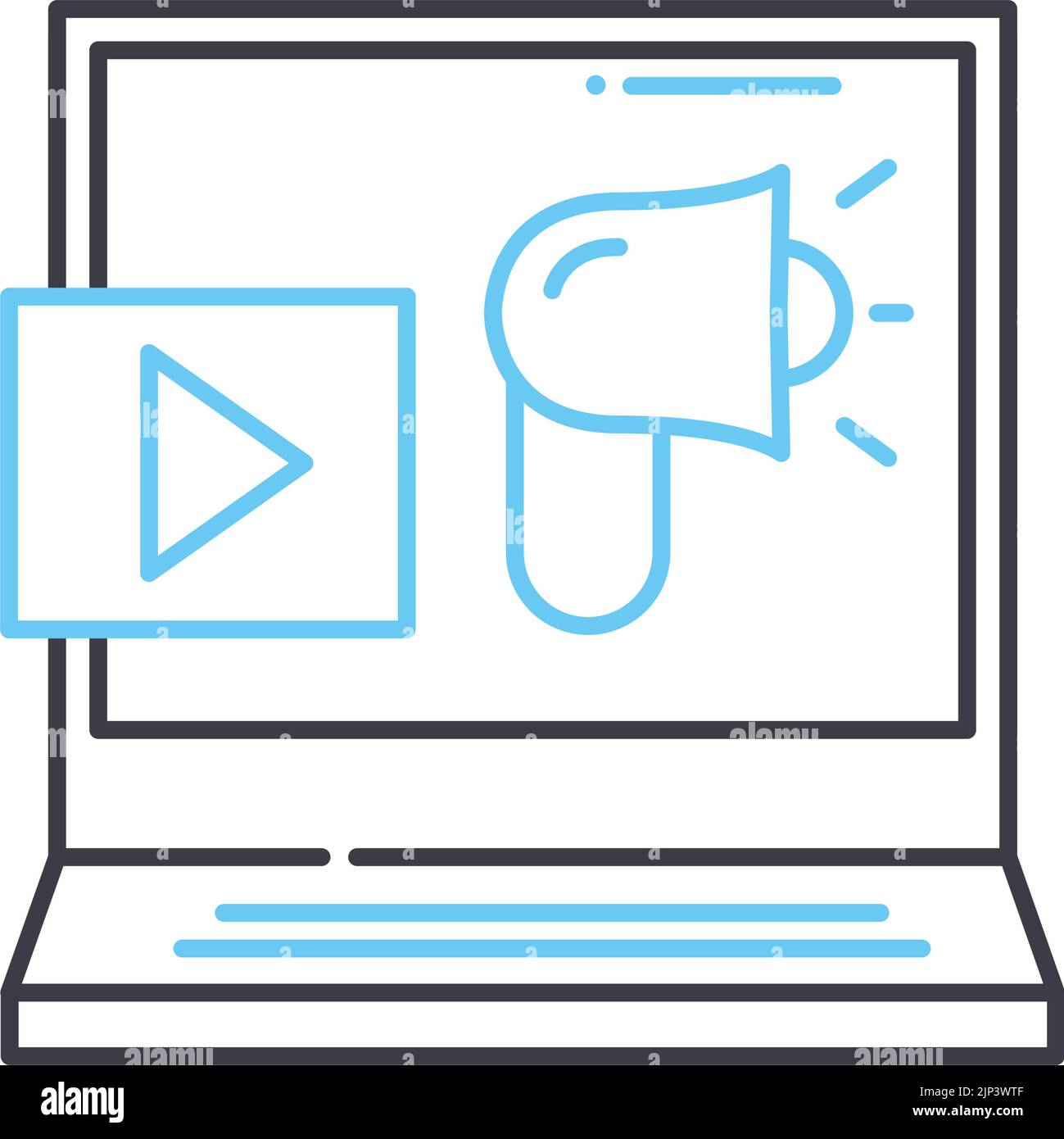 Direct message line icon Cut Out Stock Images & Pictures - Alamy