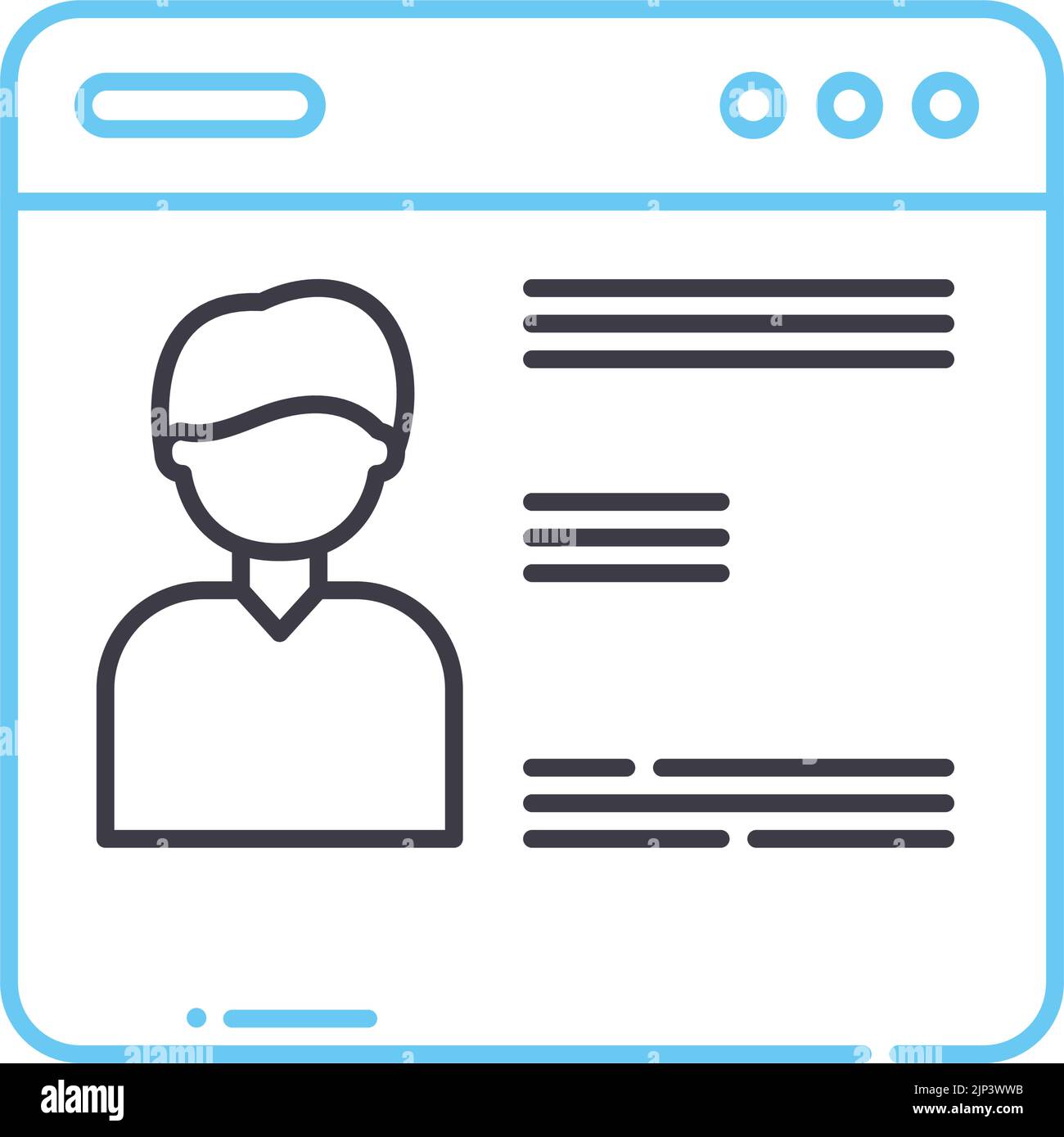 account line icon, outline symbol, vector illustration, concept sign ...