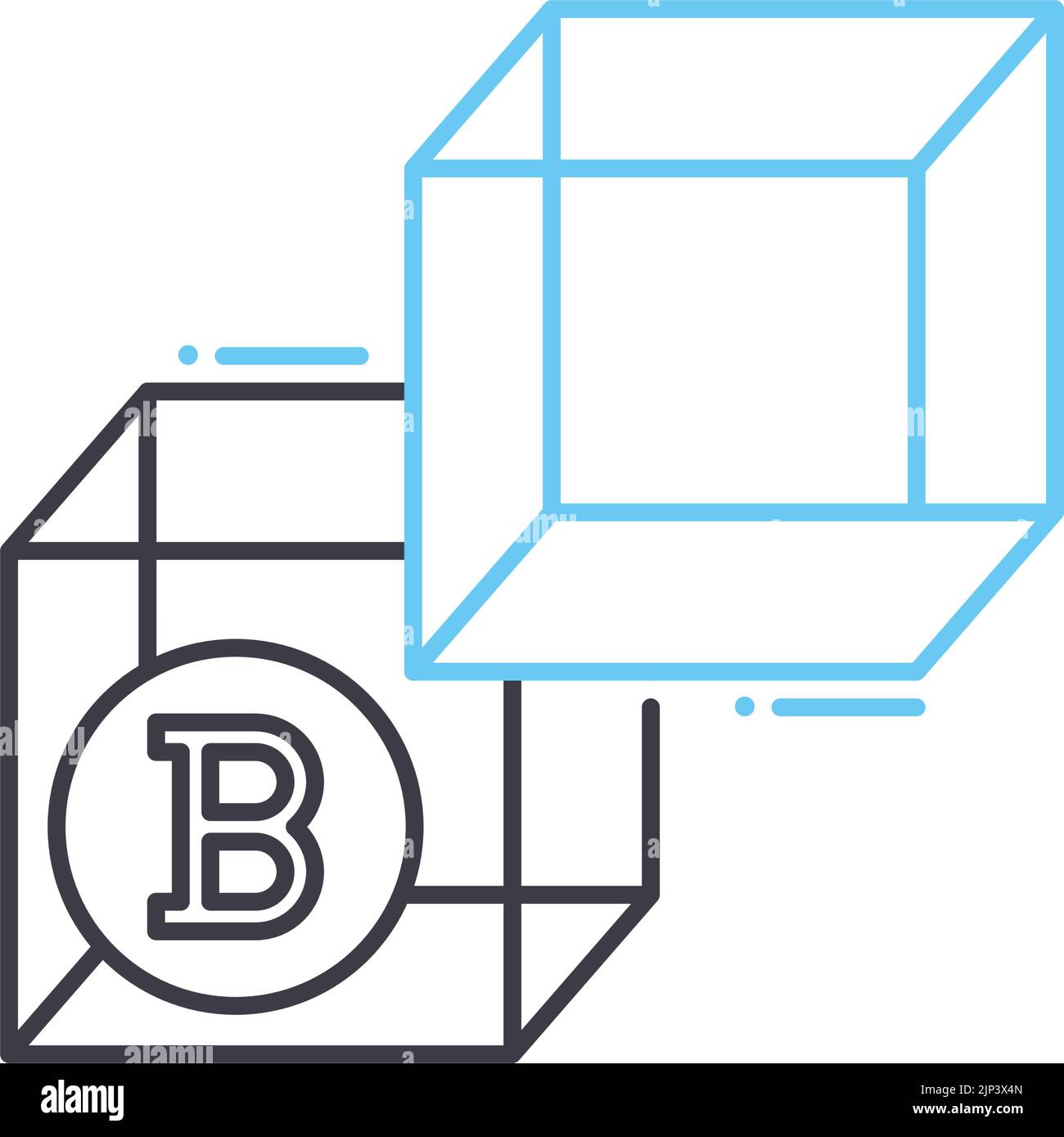 Set blockchain technology line Stock Vector Images - Alamy