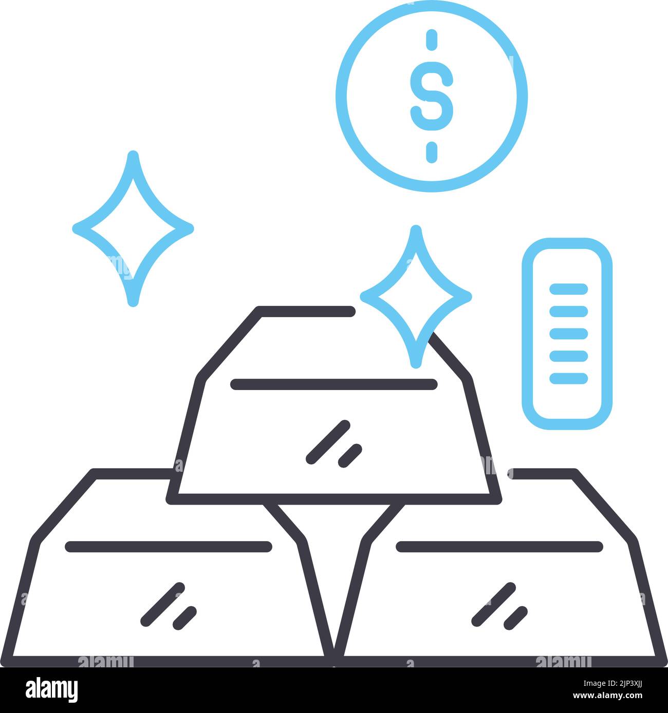 bilion line icon, outline symbol, vector illustration, concept sign ...