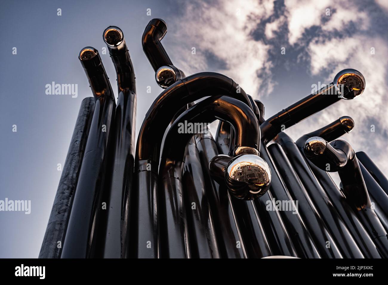 abstract artistic shapes from iron pipes Stock Photo - Alamy