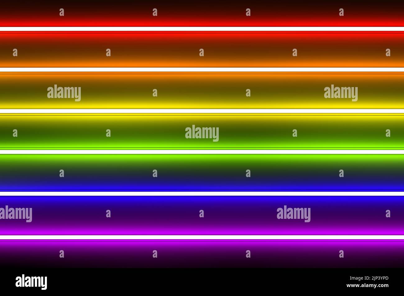 Colorful neon lights rainbow as colors of LGBT flag Stock Photo - Alamy