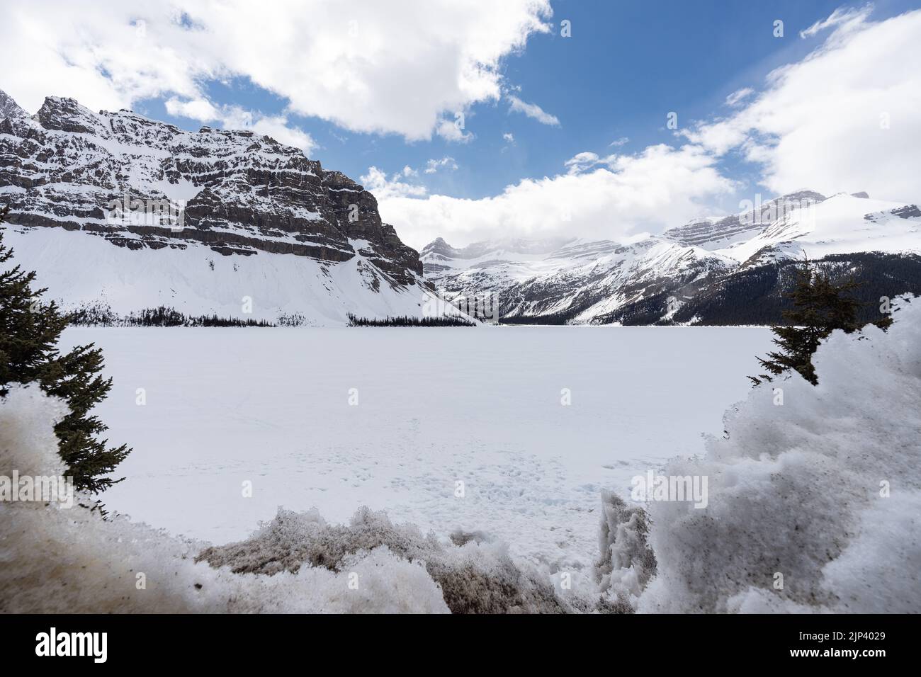 The snow-capped mountains in winter in Banff, Canada Stock Photo - Alamy