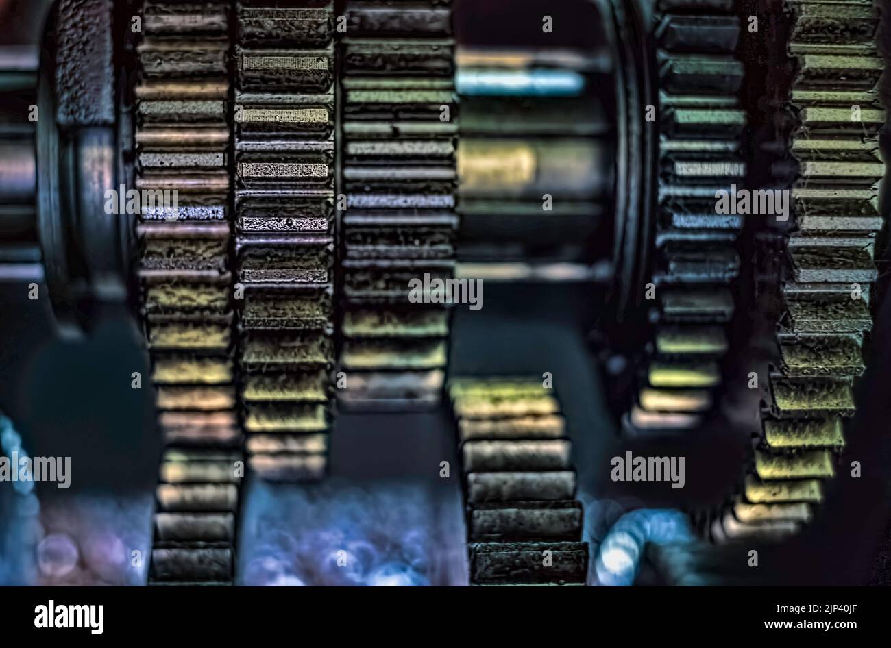 engine gears wheels, closeup view Stock Photo - Alamy