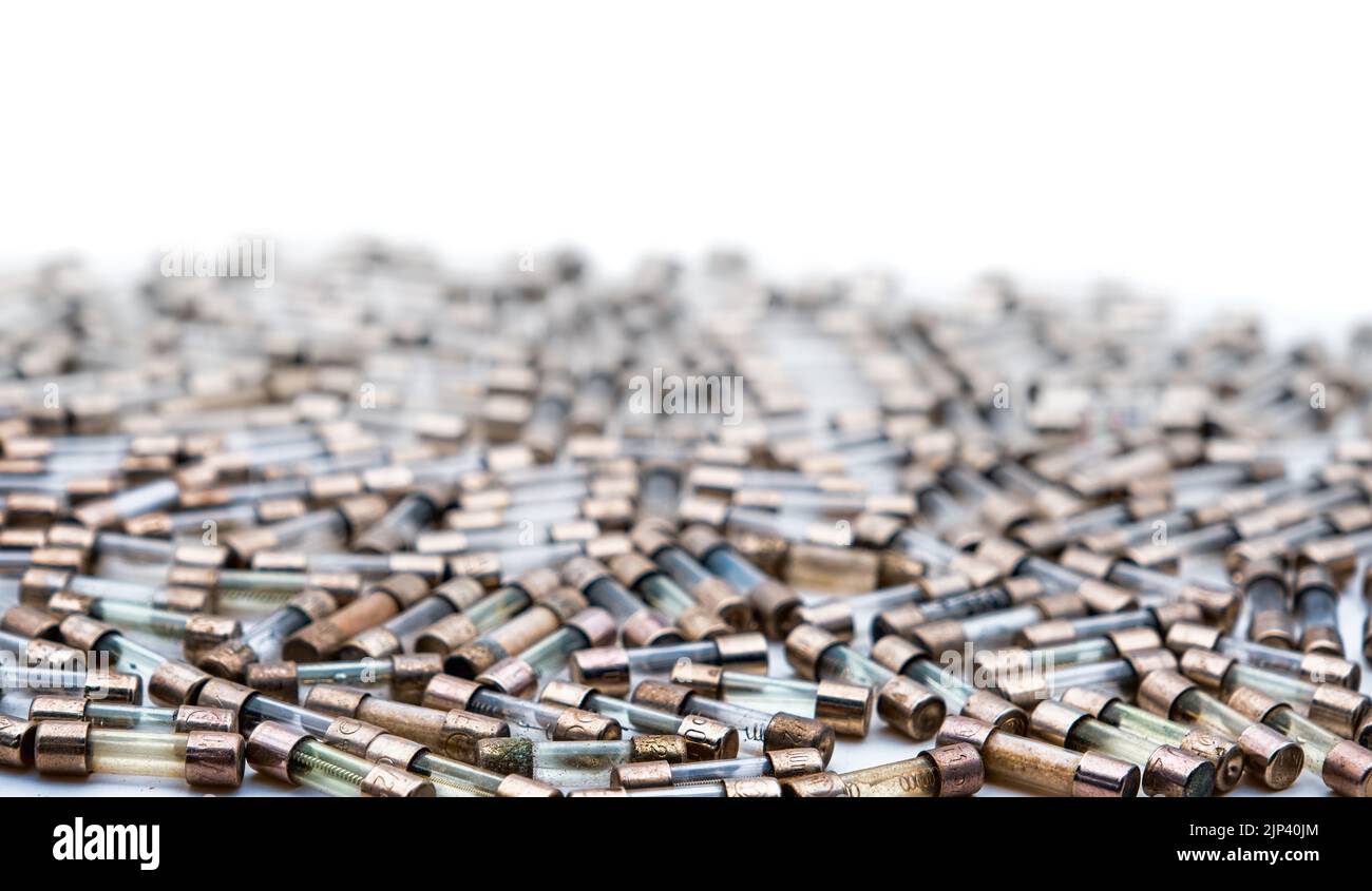 electrical old fuse in glass capsule Stock Photo - Alamy