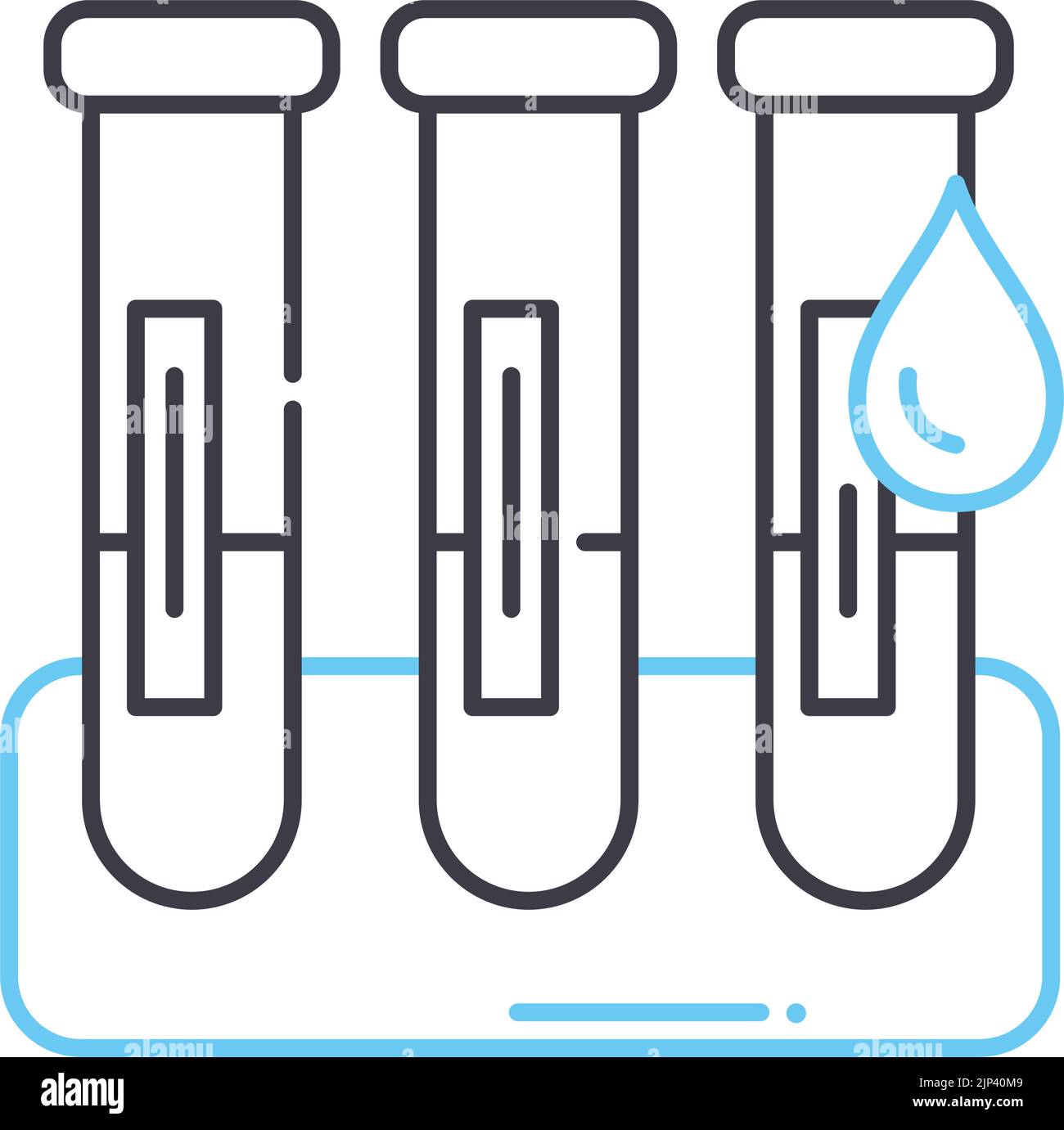 Doctor tests blood tube Stock Vector Images - Alamy