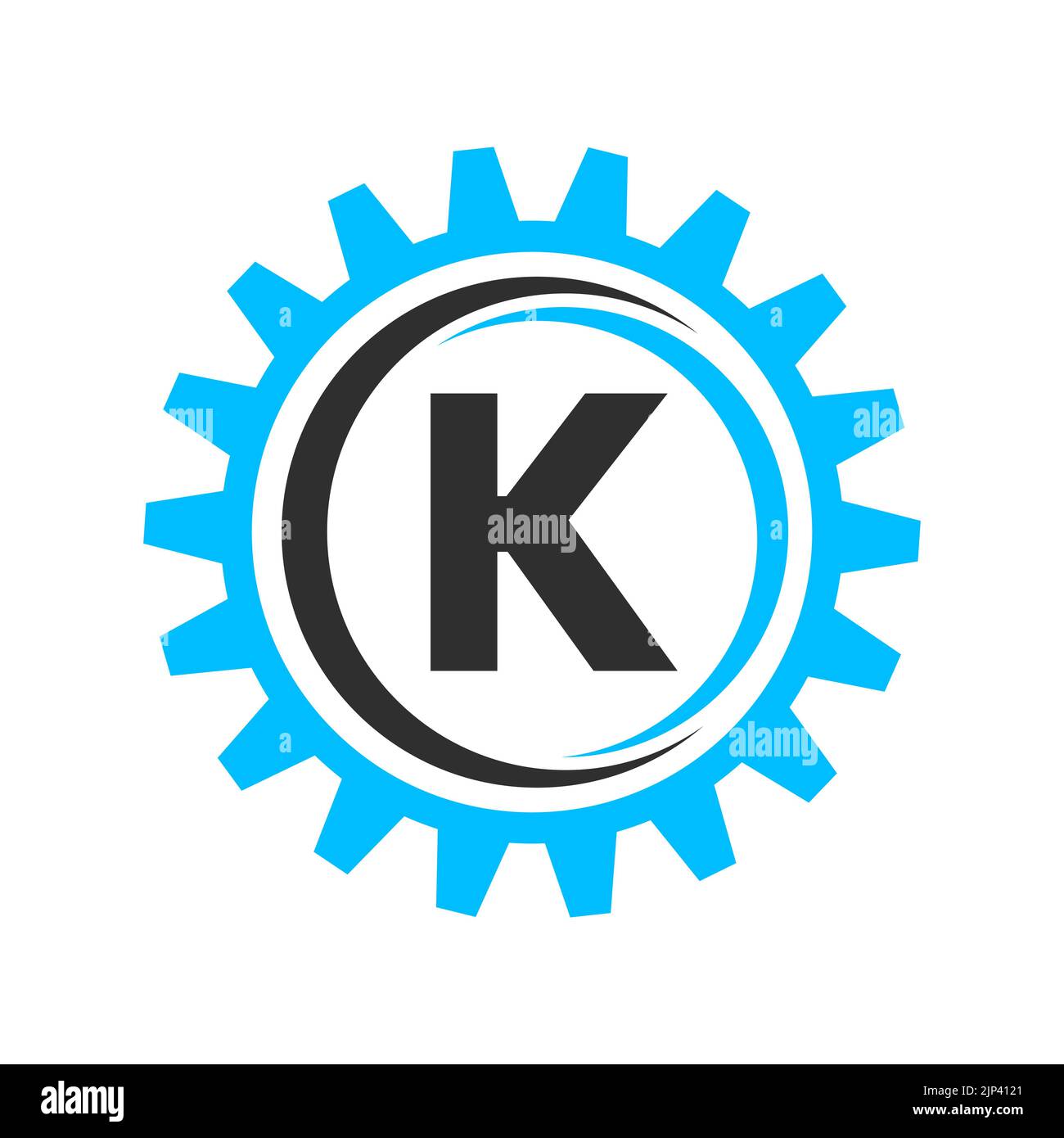 Letter K Gear Logo Design Template. Automotive Gear Logo for Business ...