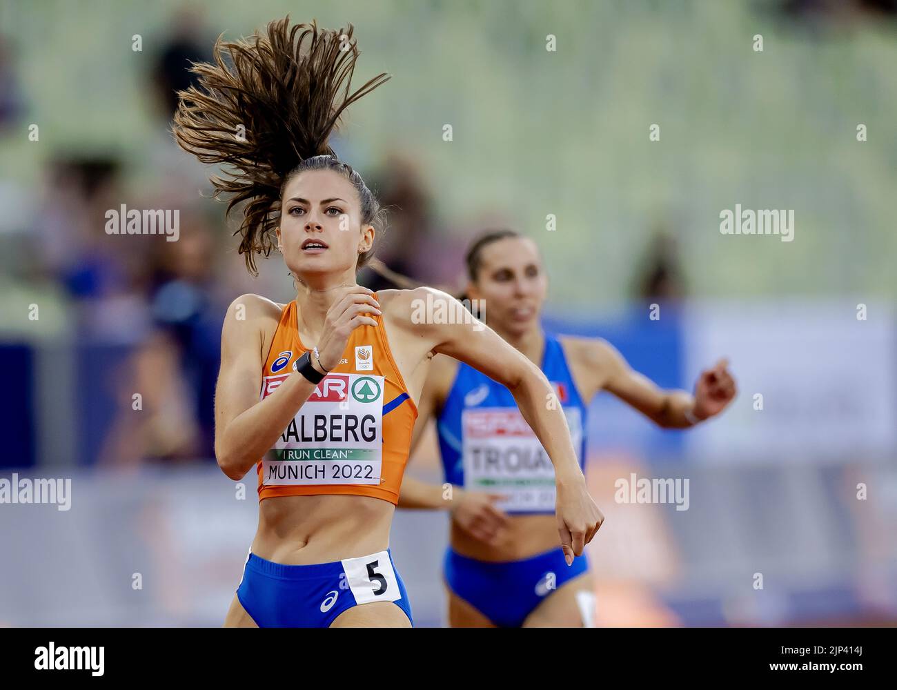 MUNCHEN - Eveline Saalberg in the 400 meters section of the Athletics ...