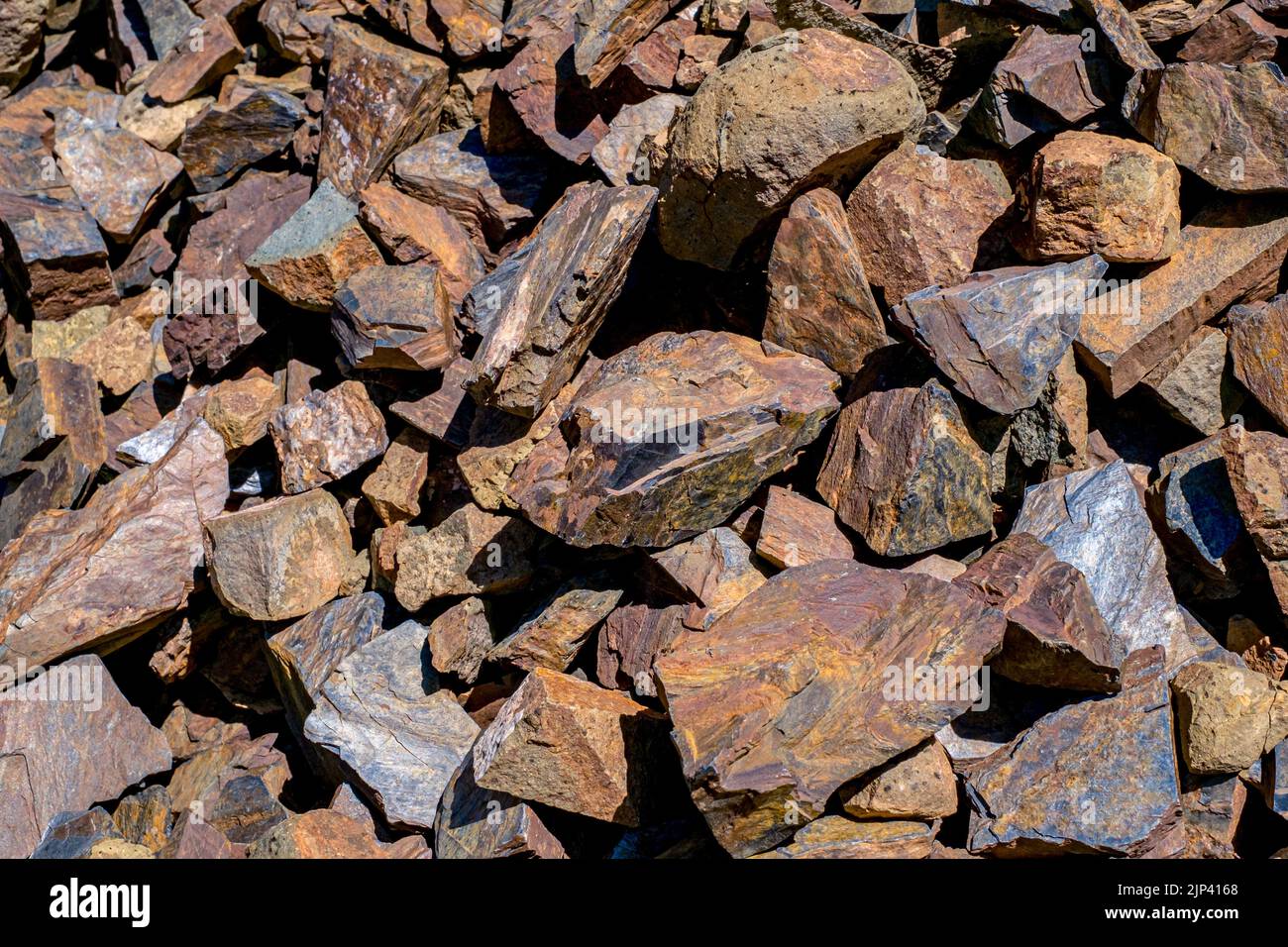 Mineral colored rocks, close view Stock Photo - Alamy