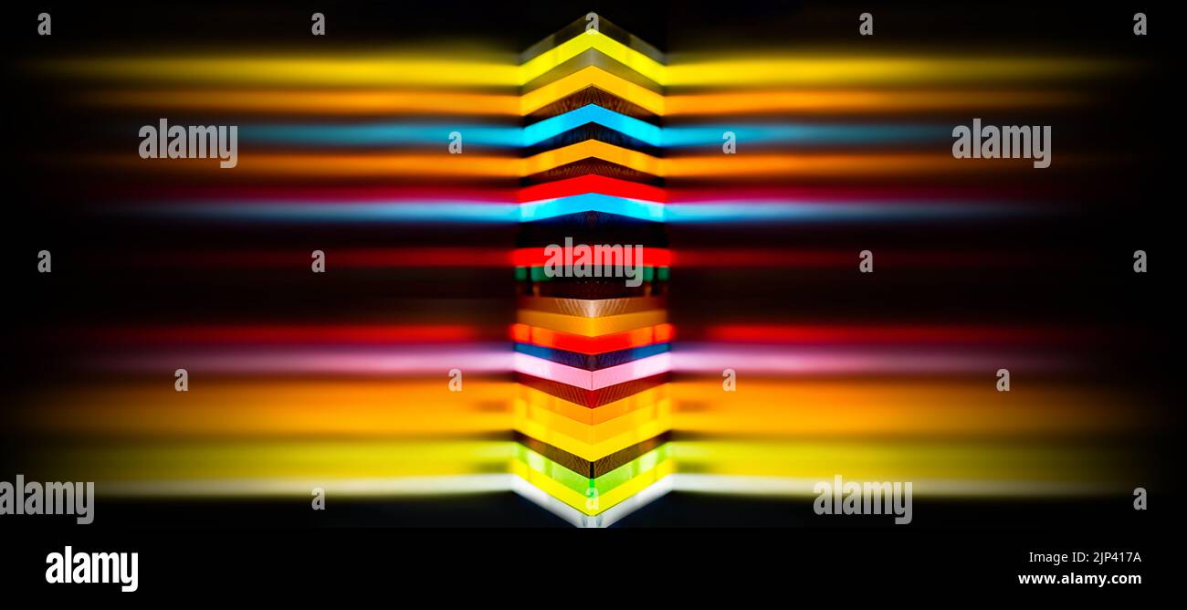 light through Stack of different colours Cast Acrylic Sheet with motion ...