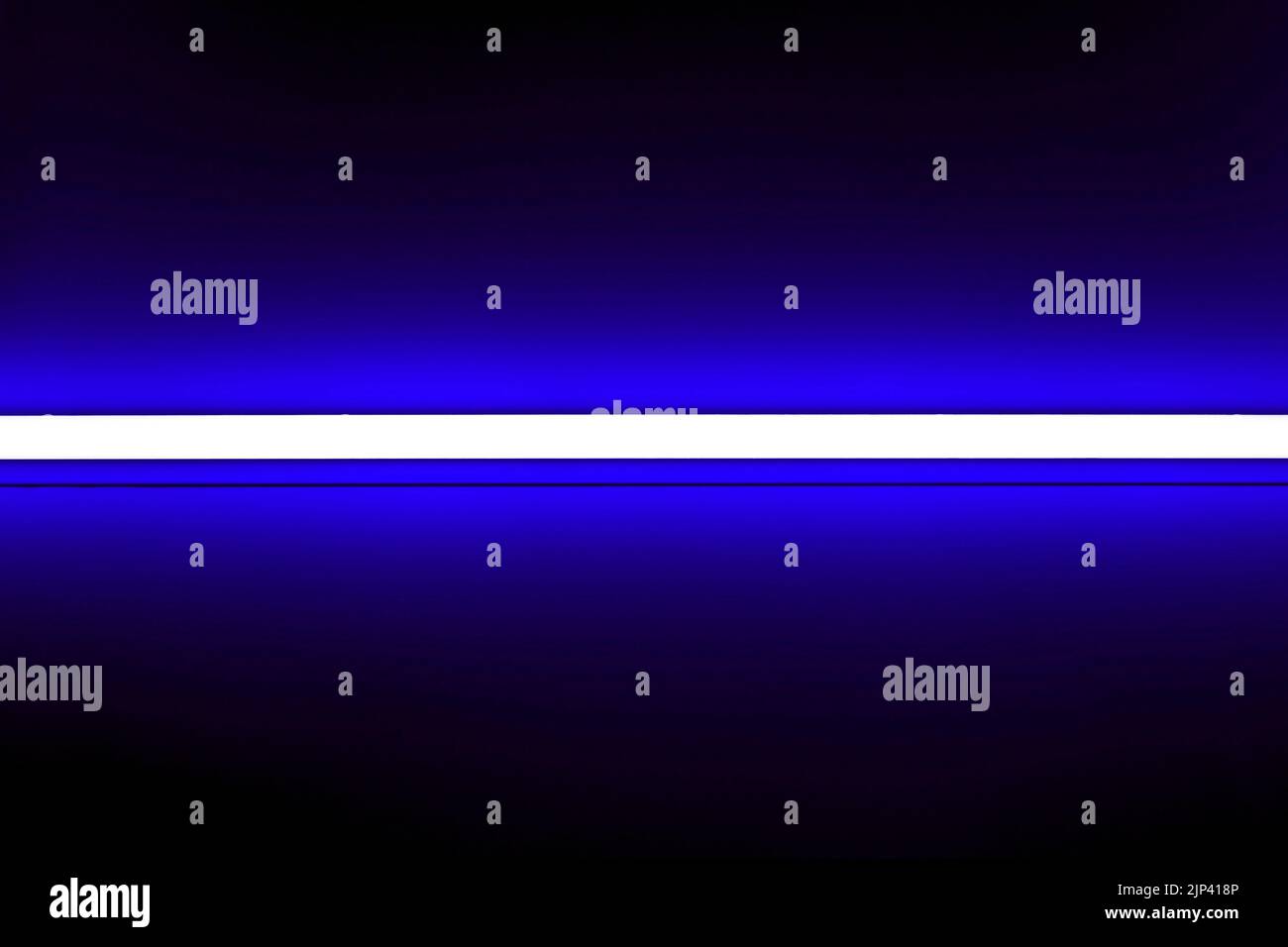 neon blue lights, glowing horizontal line Stock Photo - Alamy