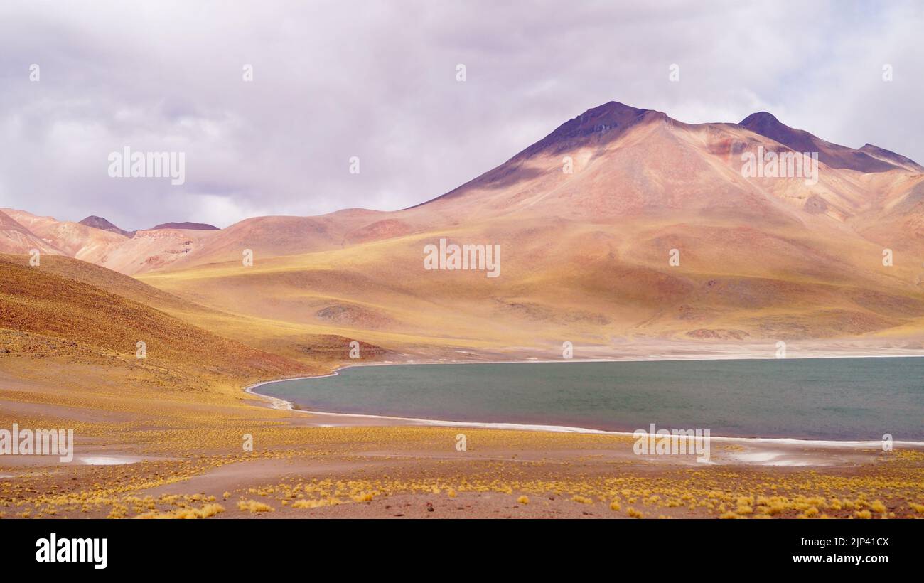 A scenery from the Atacama Desert and the mountains near San Pedro de Atacama, Chile Stock Photo ...