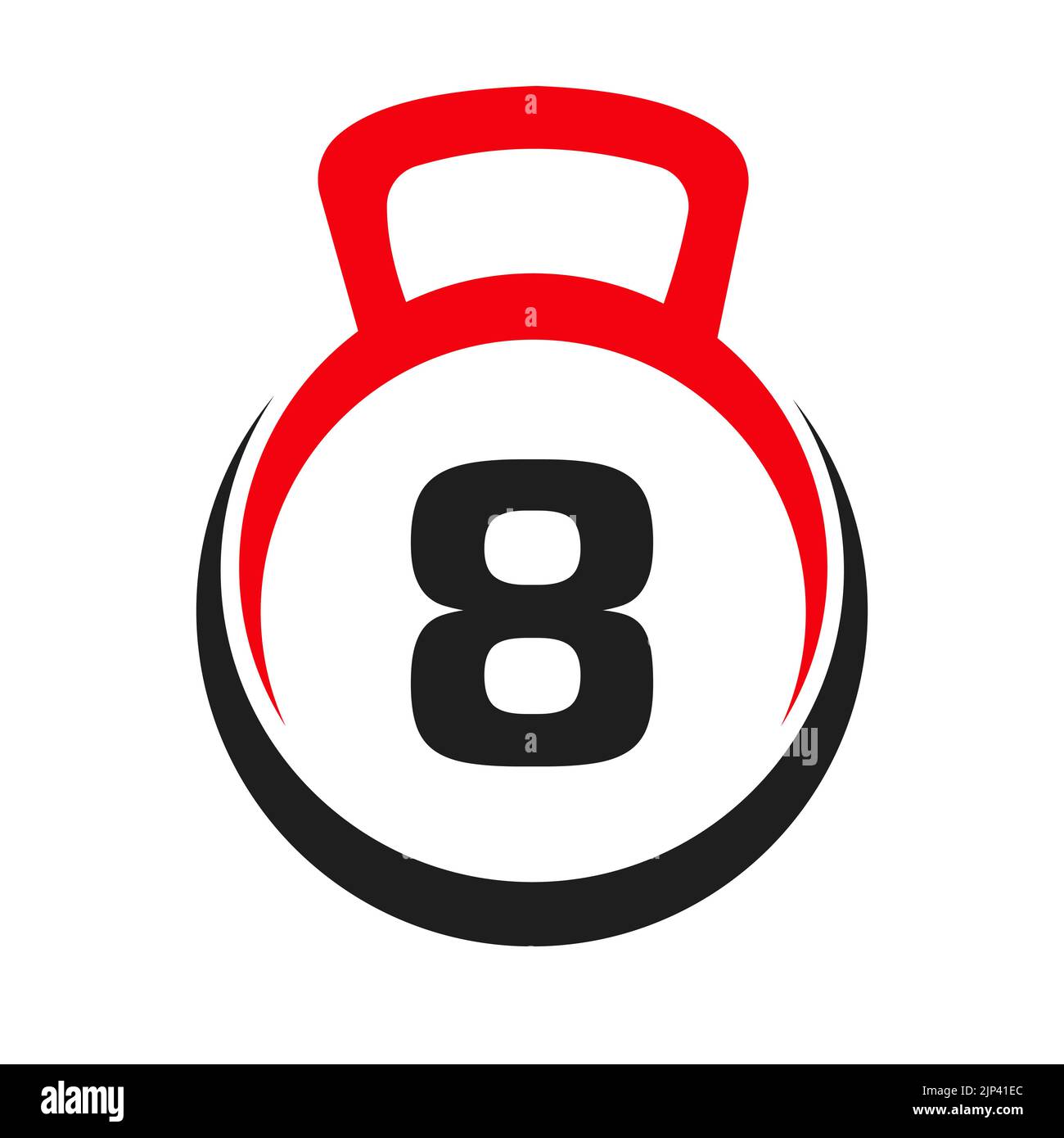 Letter 8 Fitness Gym Logo Vector Template. Fitness Logo Element on ...