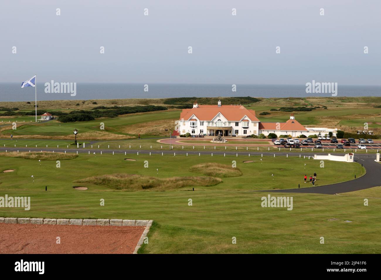Trump Turnberry, Ayrshire, Scotland UK..One of the largest saltire ...