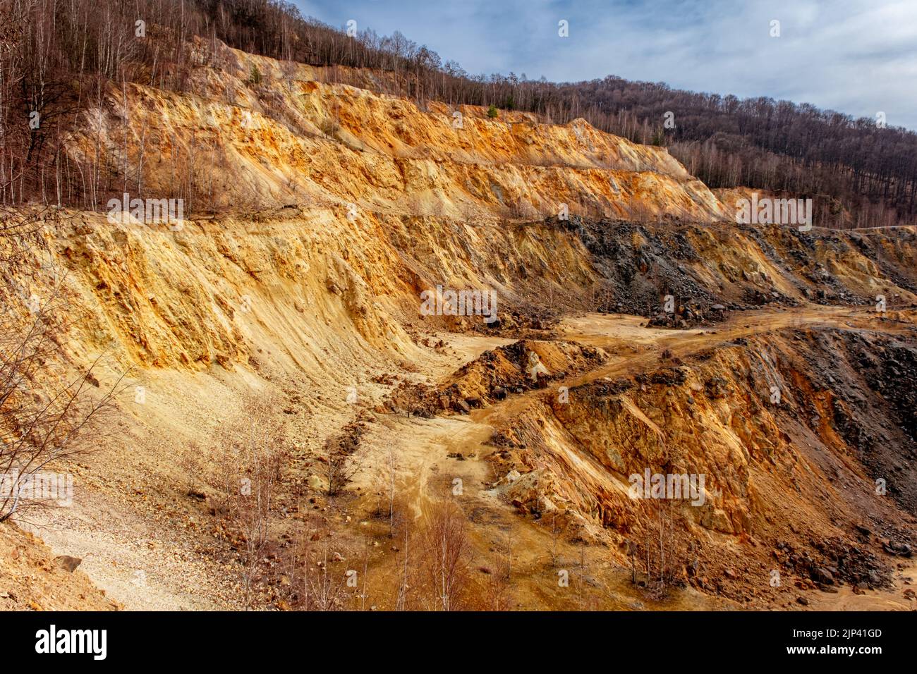 old abandoned copper and gold surface mine in Apuseni mountains, Romania Stock Photo - Alamy